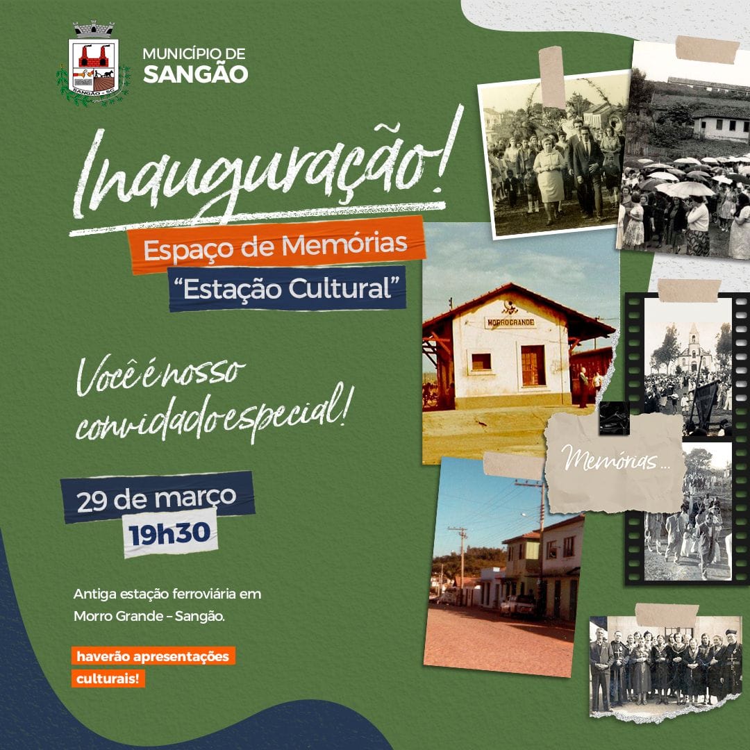 Sangão terá Centro Cultural contando suas histórias, espaço inaugura na ...